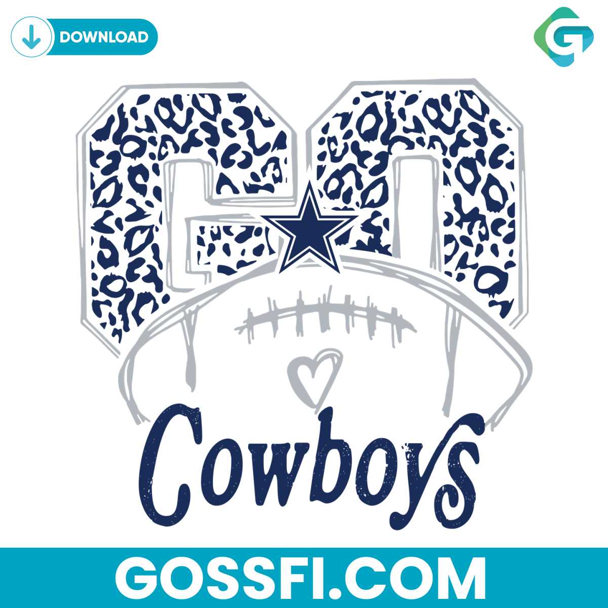 Go Dallas Cowboys Football Leopard Pattern Svg - Gossfi.com