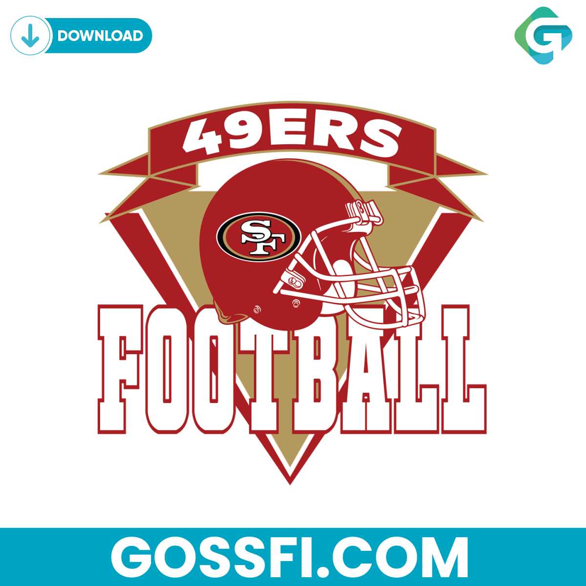 49ers Football Helmet Svg Cricut Digital Download - Gossfi.com