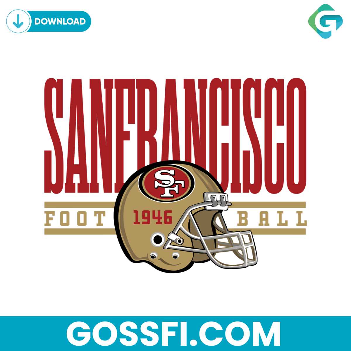 San Francisco Football Helmet Svg Cricut Digital Download - Gossfi.com