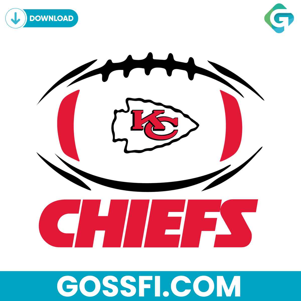 Kansas City Chiefs Football Svg Digital Download - Gossfi.com