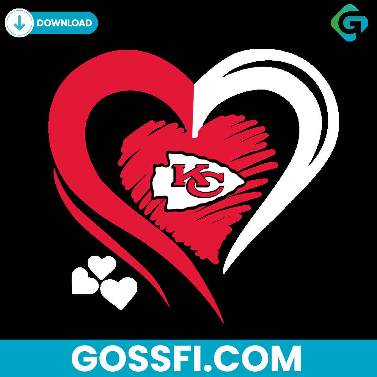 Kansas City Chiefs Heart Logo Svg - Gossfi.com
