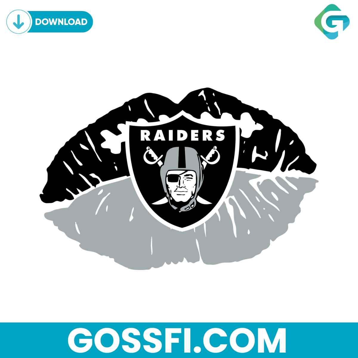 Las Vegas Raiders Heart Svg Digital Download - Gossfi.com