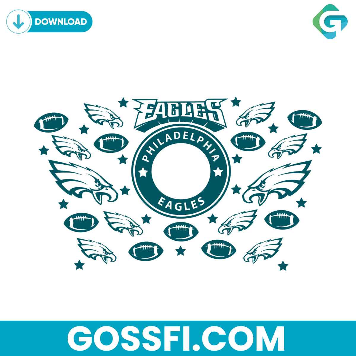 Philadelphia Eagles Starbucks Wrap Svg - Gossfi.com