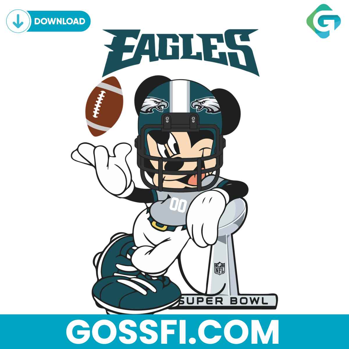 Philadelphia Eagles Mickey Mouse Svg - Gossfi.com