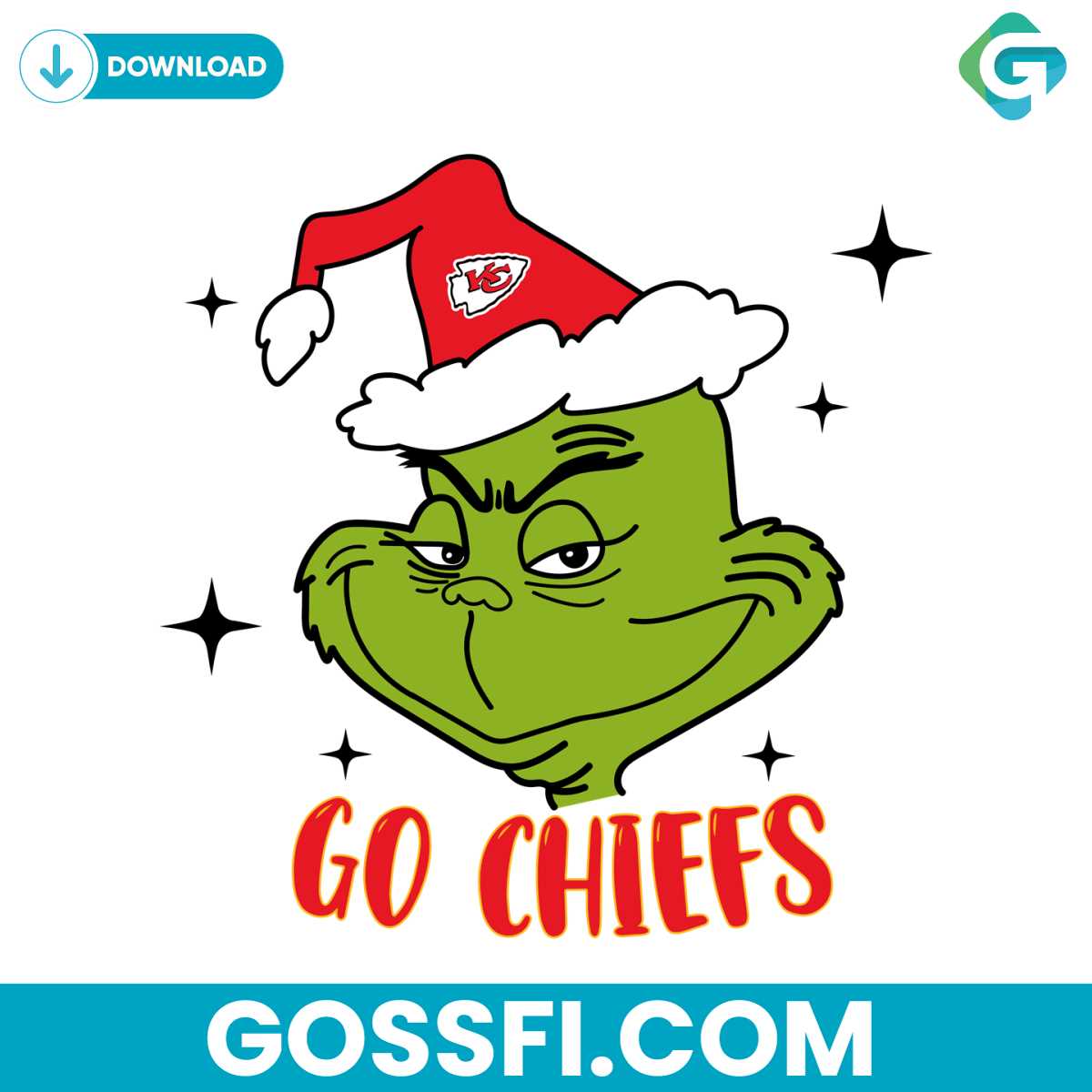 Christmas Grinch Go Chiefs Kansas City Football Logo Svg - Gossfi.com