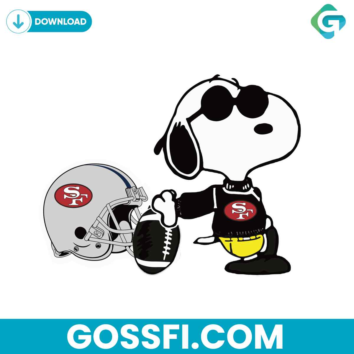 San Francisco 49ers And Snoopy Svg Digital Download - Gossfi.com