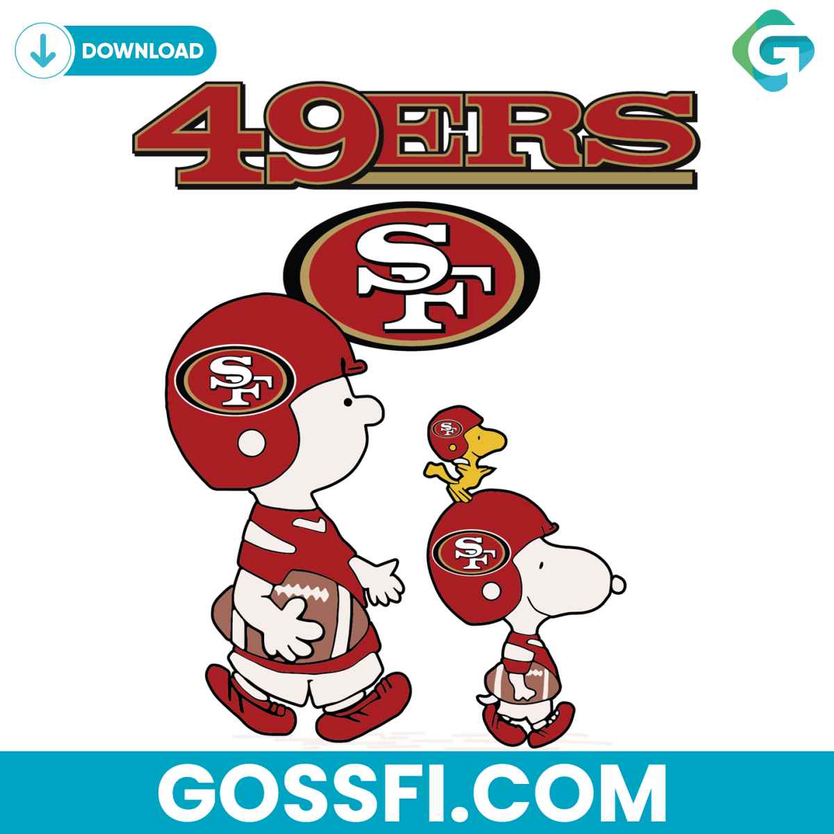 Snoopy The Peanuts San Francisco 49ers Svg - Gossfi.com