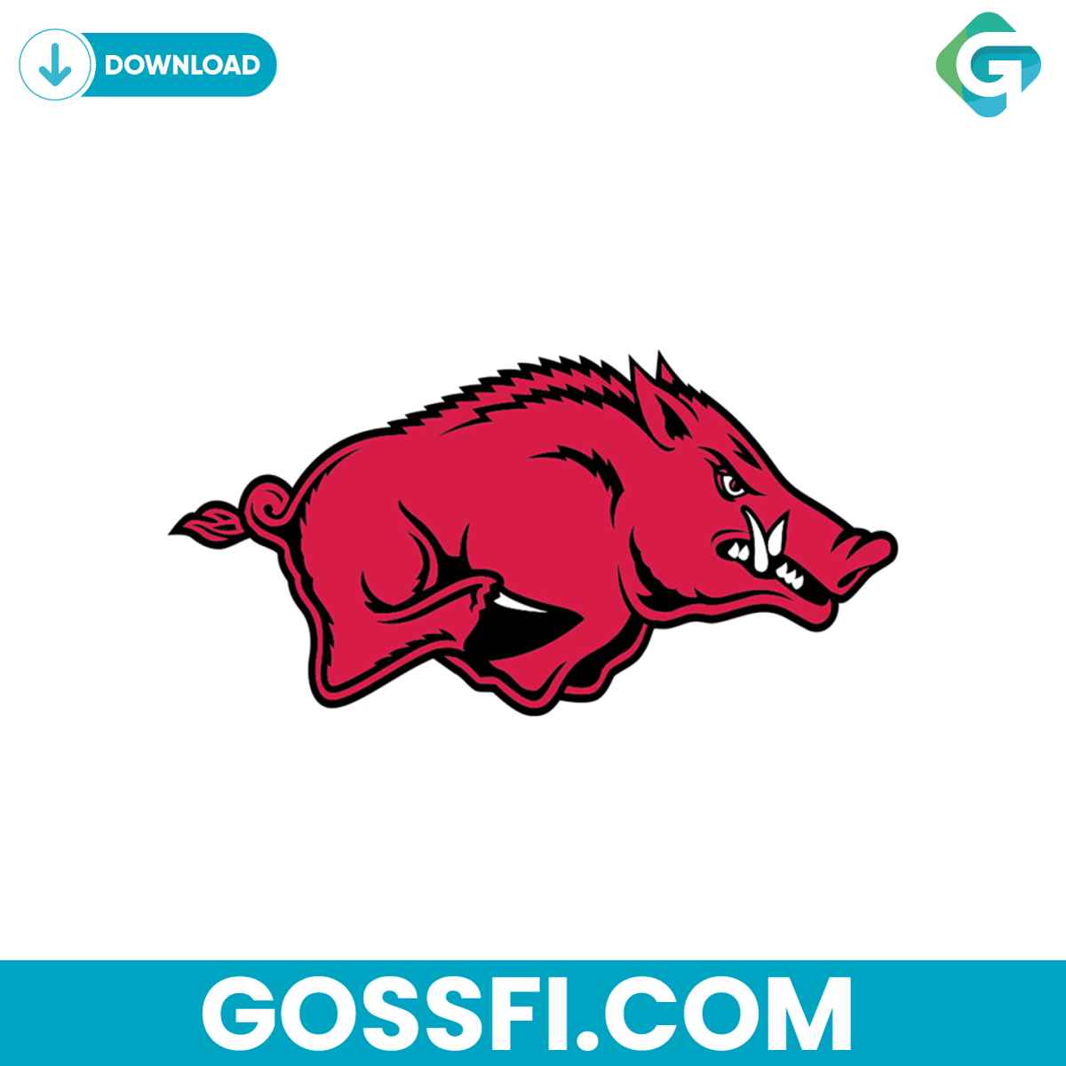 Number 1 Finger Arkansas Razorbacks Svg - Gossfi.com