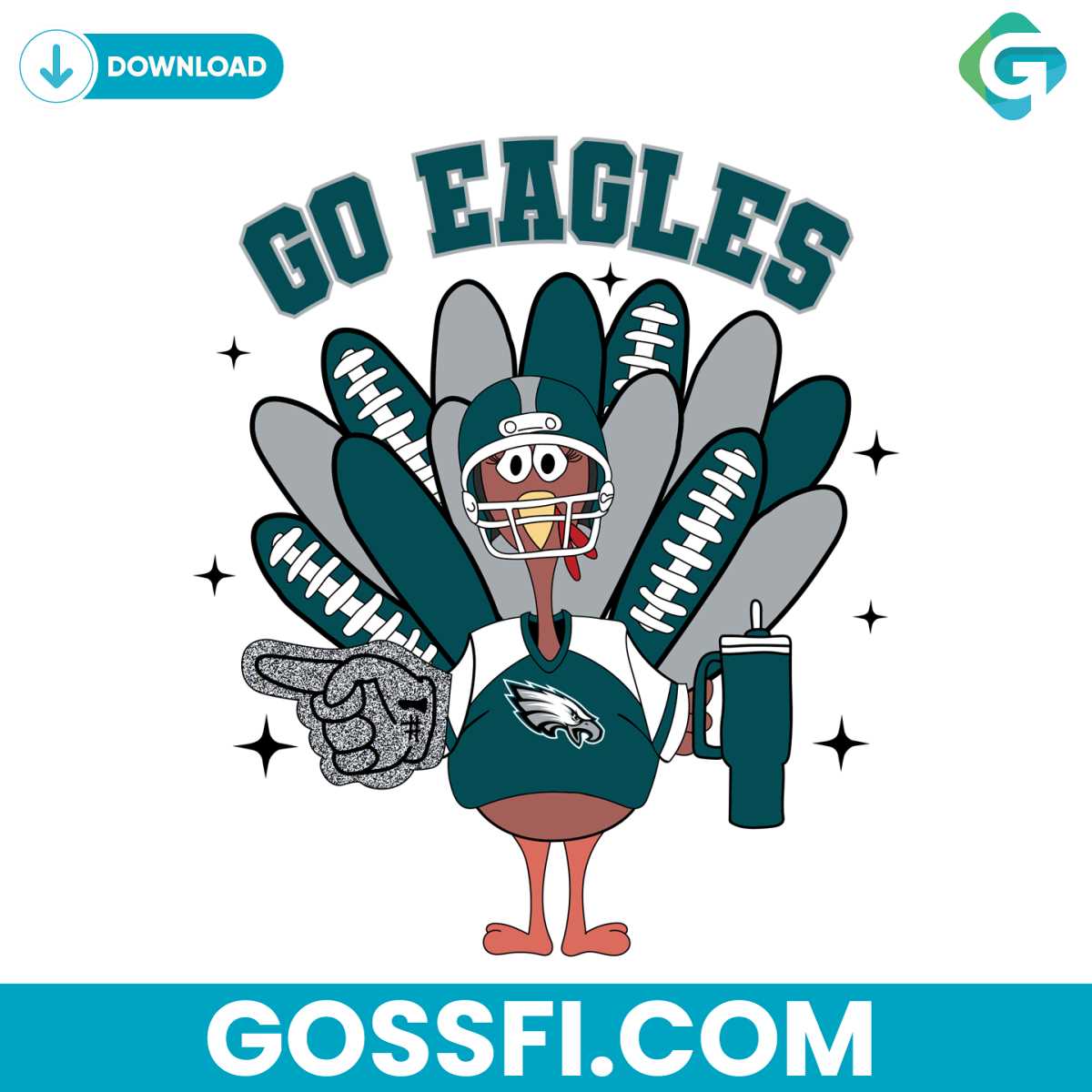 Its Not Thanksgiving Without Philadelphia Eagles Football And Turkey Svg - Gossfi.com