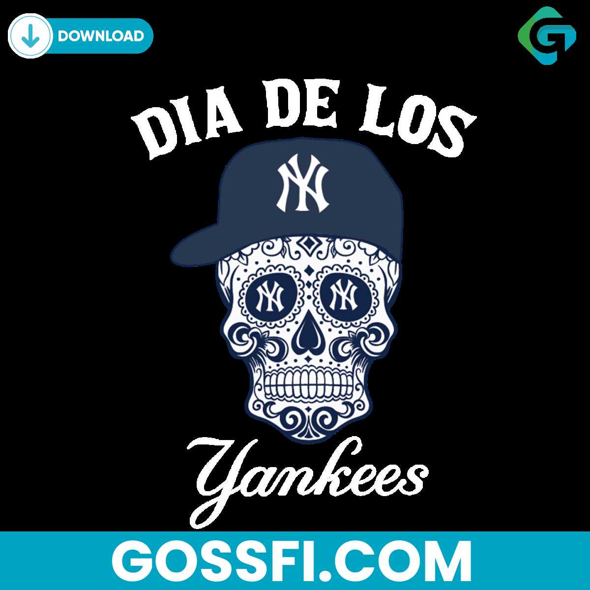 New York Yankees Skull Svg Digital Download - Gossfi.com