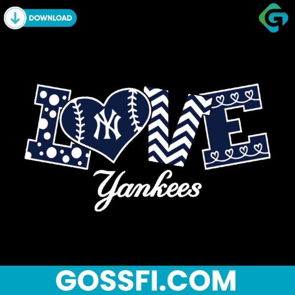 New York Yankees Name In Logo Svg Digital Download - Gossfi.com