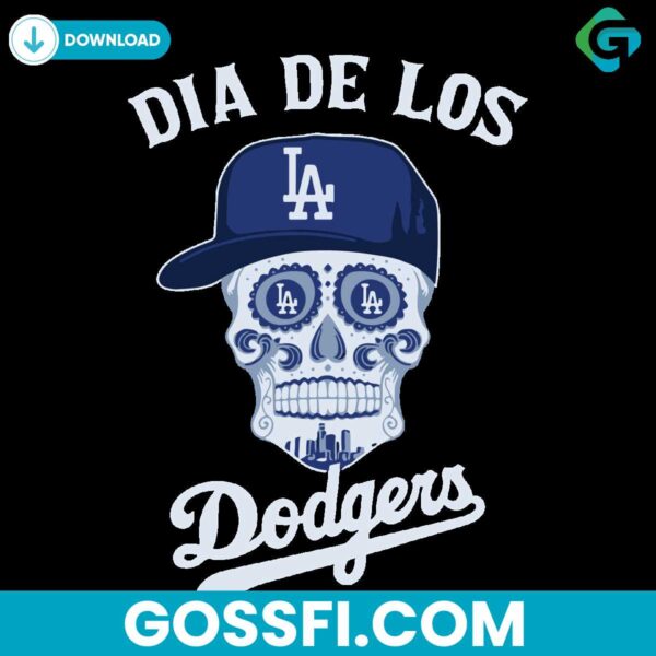 Los Angeles Dodgers Sugar Skull Svg - Gossfi.com