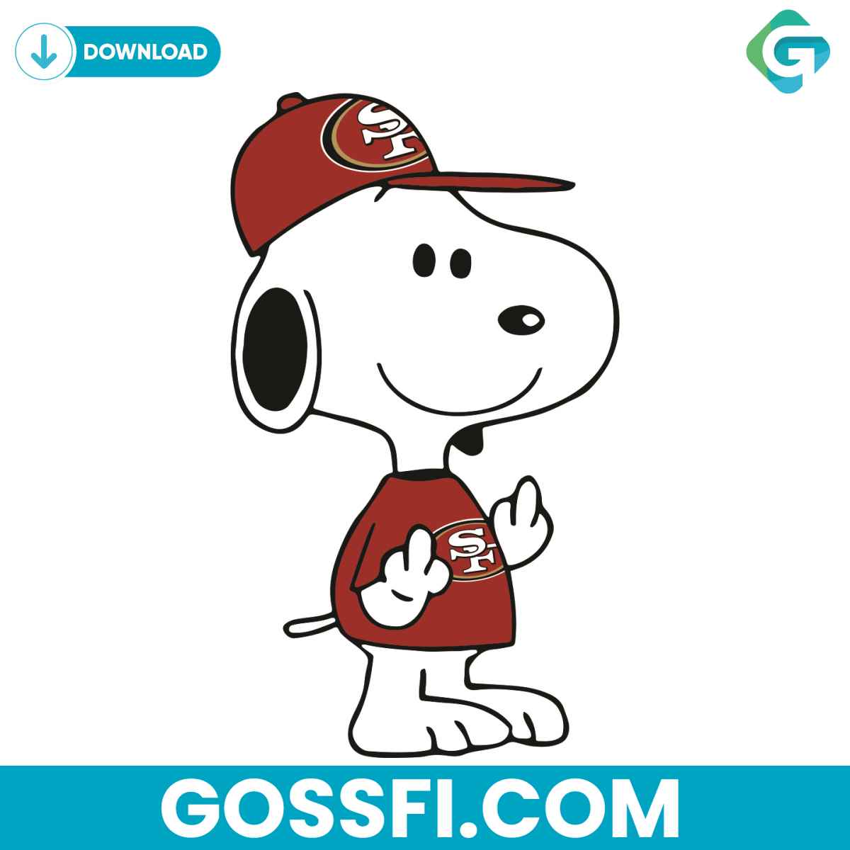 Snoopy San Francisco 49ers Svg - Gossfi.com