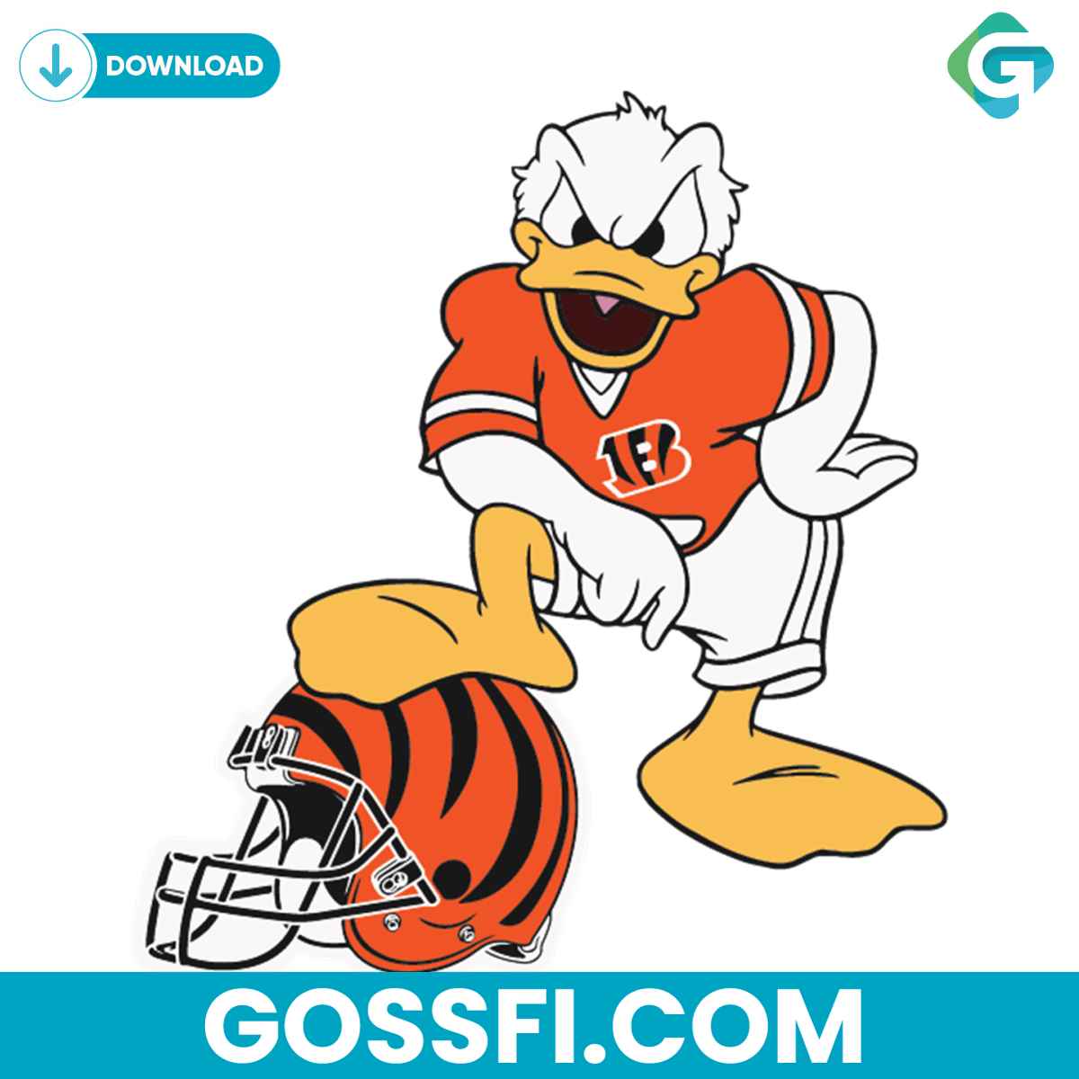 Donald Duck Cincinnati Bengals Svg Digital Download - Gossfi.com