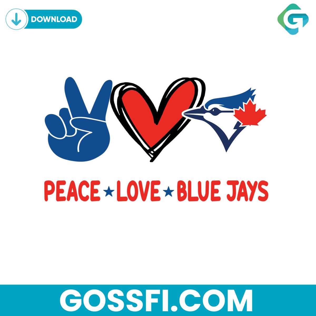 Peace Love Blue Jays Svg Digital Download - Gossfi.com