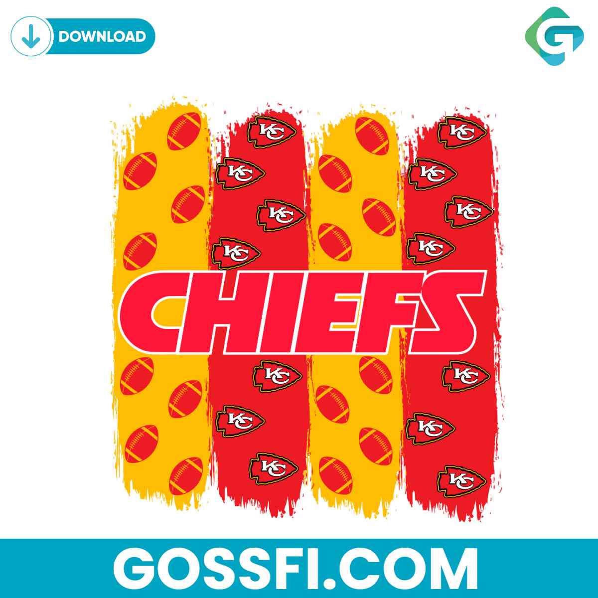 Kansas City Chiefs Football Pattern Svg - Gossfi.com