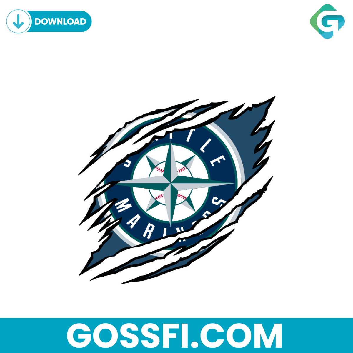 Seattle Mariners Claw Logo Svg Digital Download - Gossfi.com