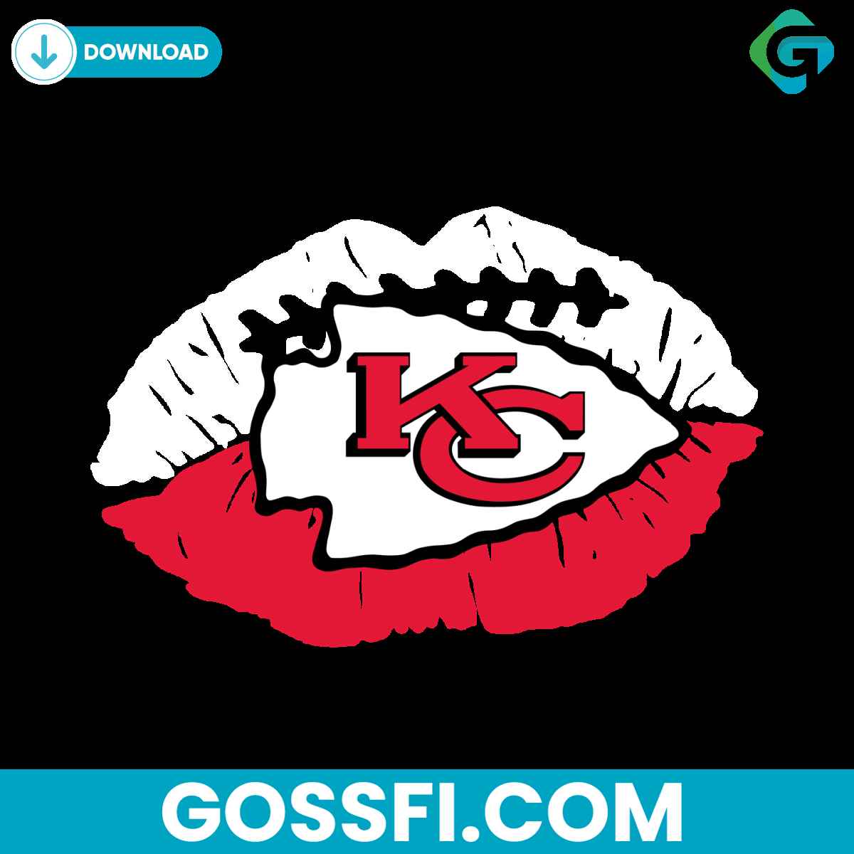 Kansas City Chiefs NFL Lips Svg - Gossfi.com