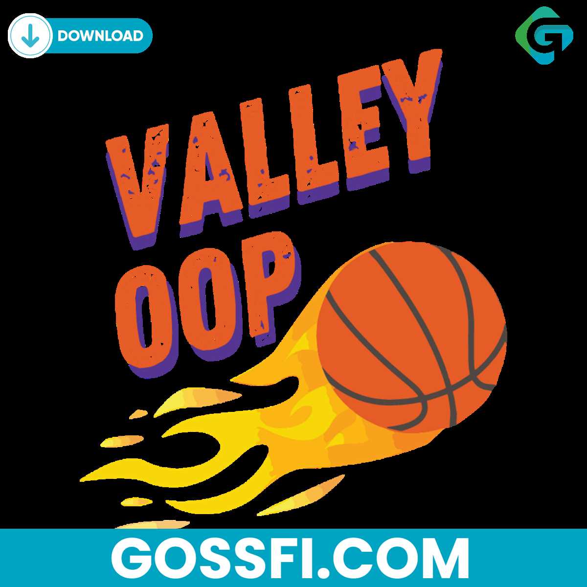 Valley Oop Basketball Retro Grunge Distressed Design Svg - Gossfi.com