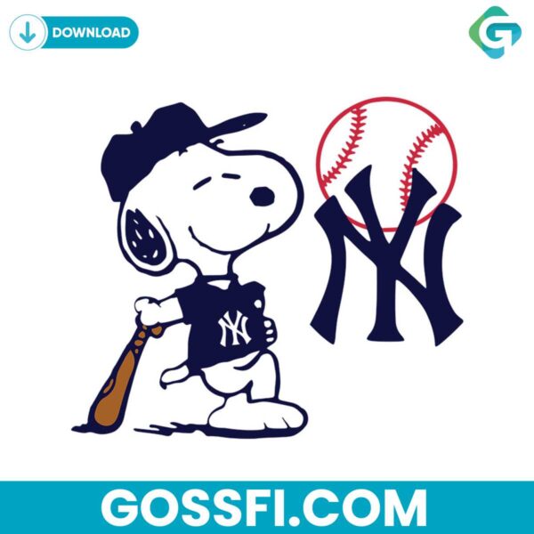 New York Yankees Snoopy Baseball Svg Digital Download - Gossfi.com