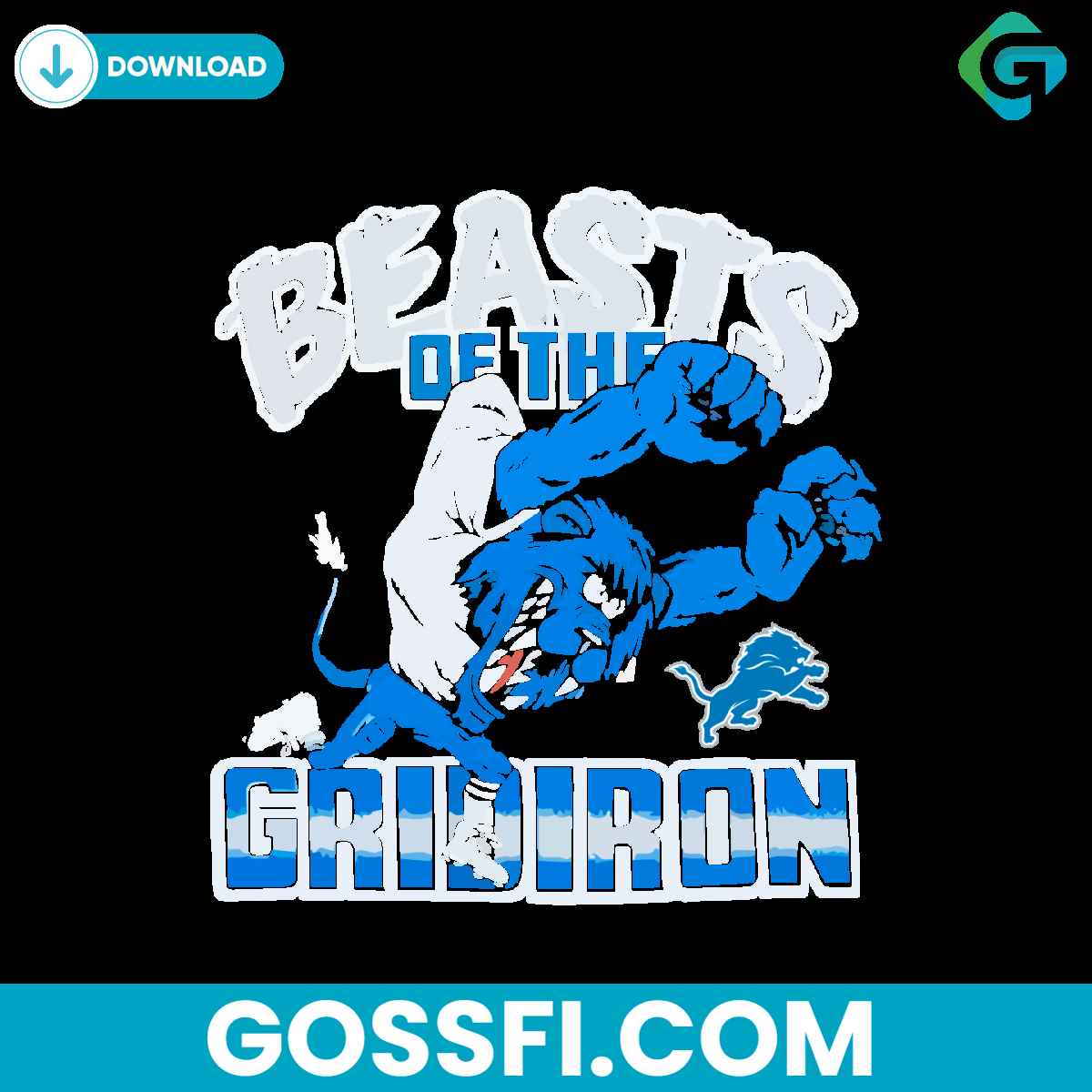 Detroit Lions Beasts Of The Gridiron Svg - Gossfi.com