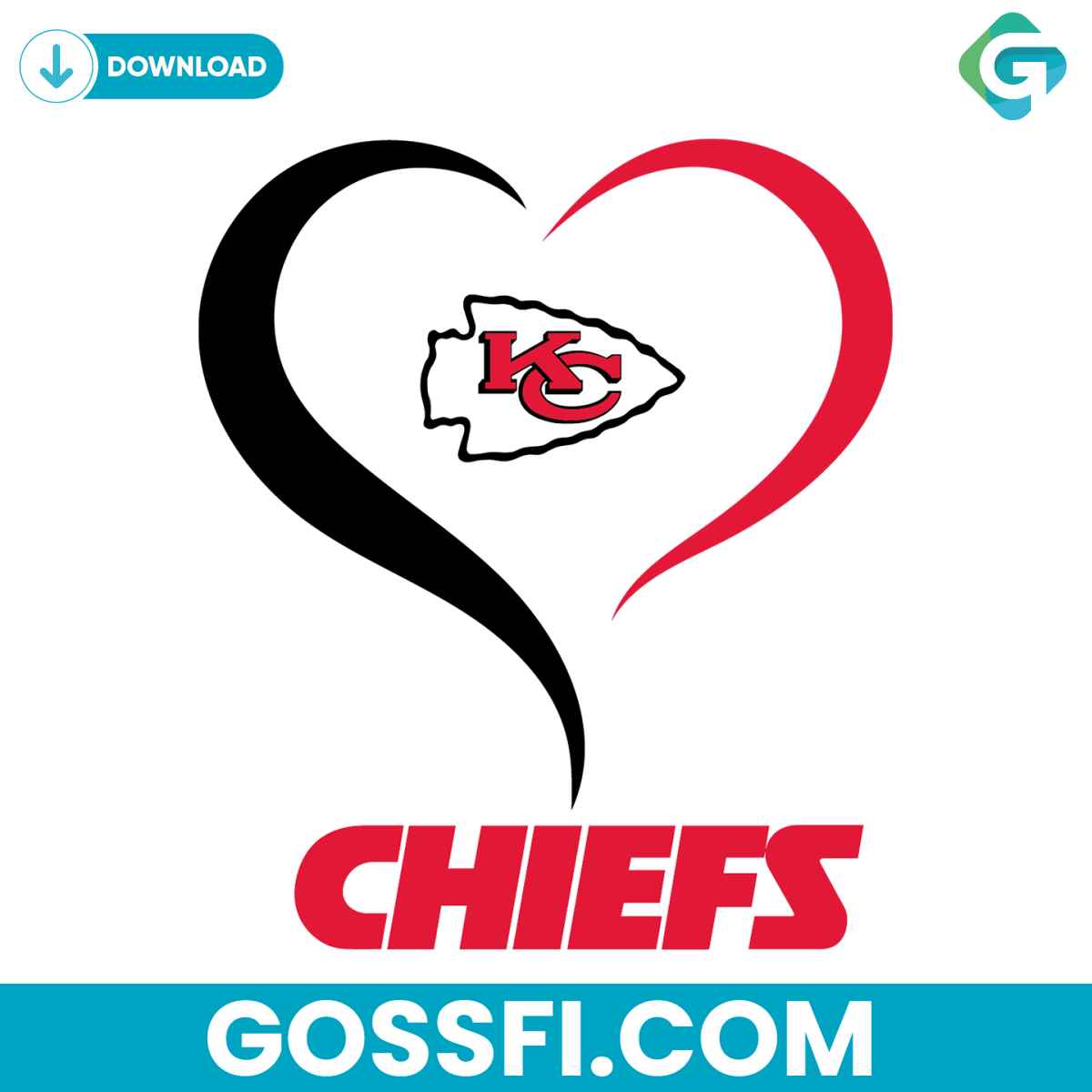 Love Kansas City Chiefs Svg Digital Download - Gossfi.com