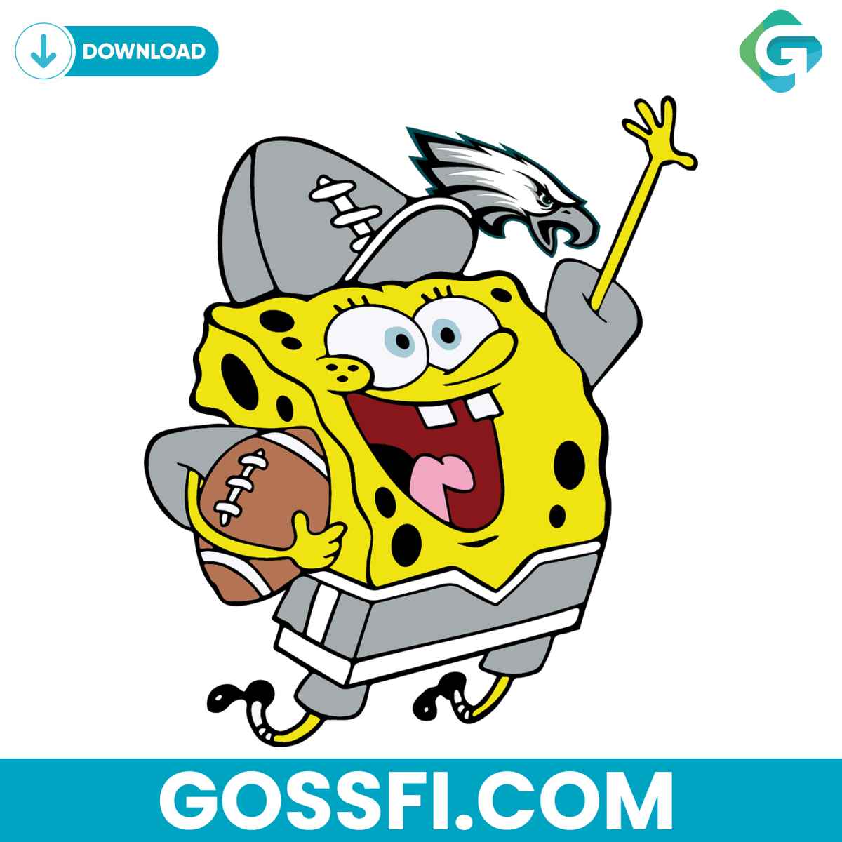 Philadelphia Eagles Football Spongebob Svg - Gossfi.com