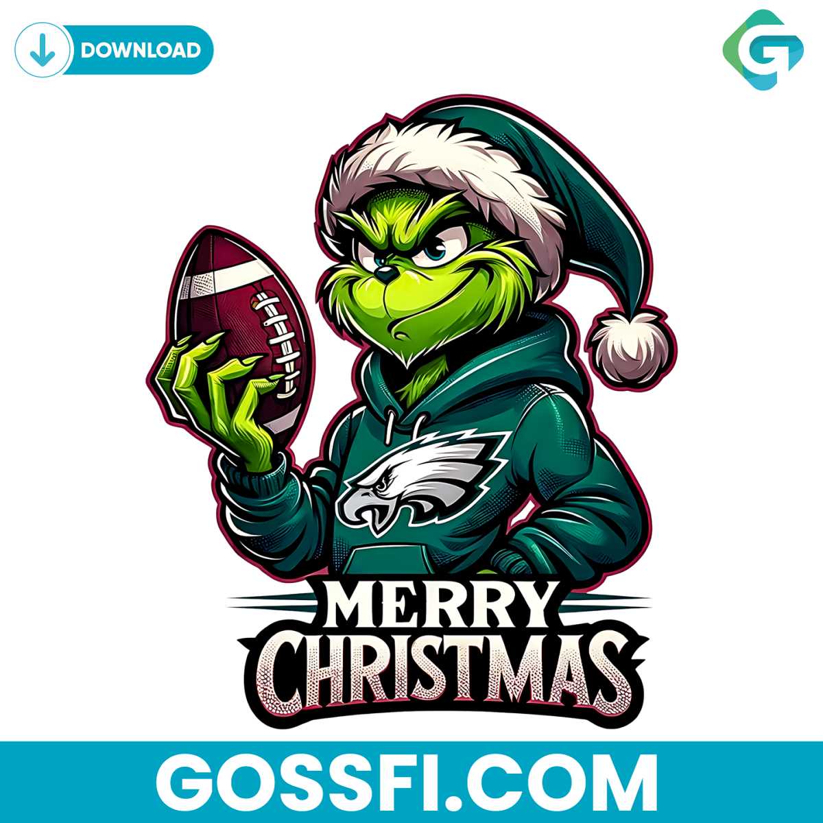 Grinch Merry Christmas Philadelphia Eagles Png - Gossfi.com