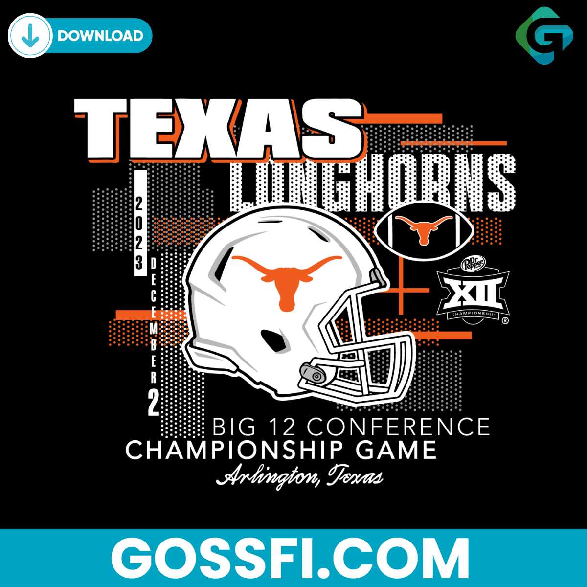 Big 12 Championship 2023 Texas Longhorns Svg - Gossfi.com