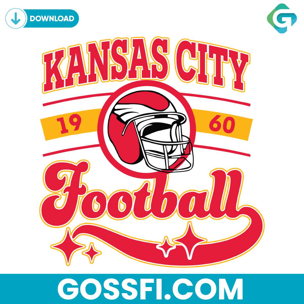 Kansas City Football Helmet Svg Digital Download - Gossfi.com