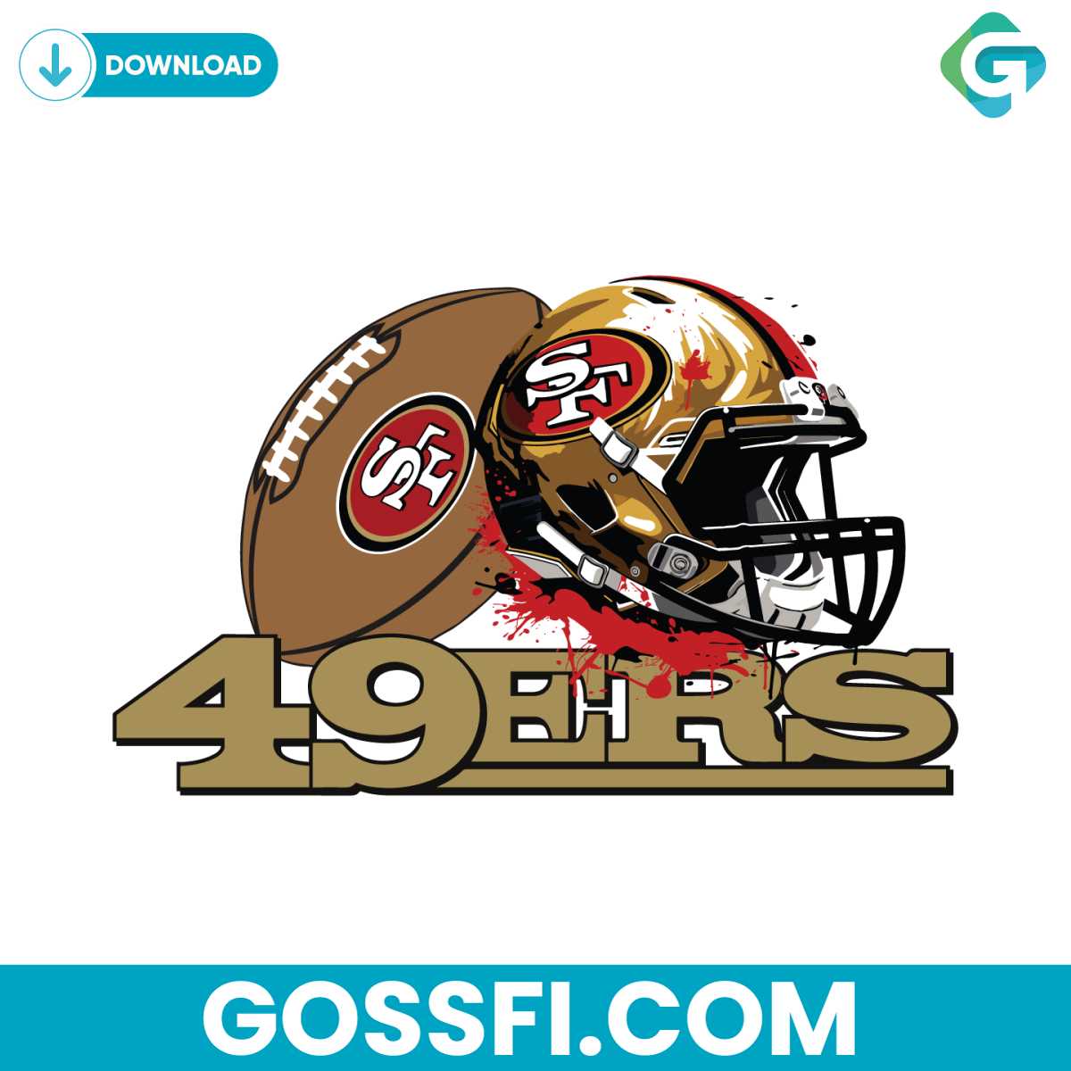 49ers Football Helmet Svg Cricut Digital Download - Gossfi.com