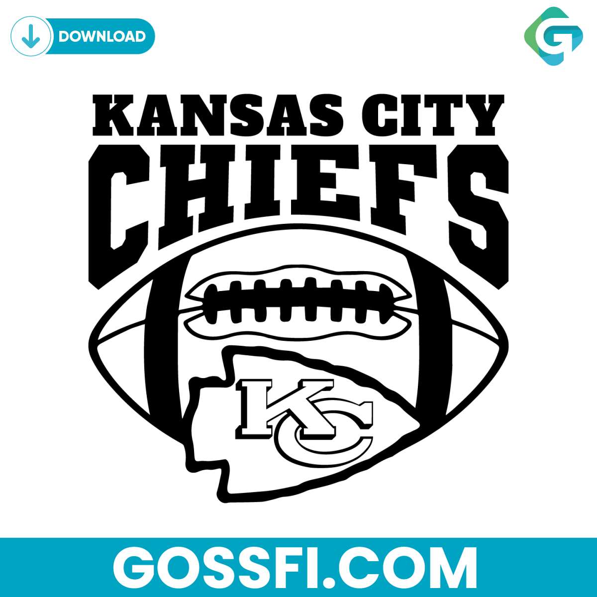Kansas City Chiefs Football Logo Svg Digital Download - Gossfi.com