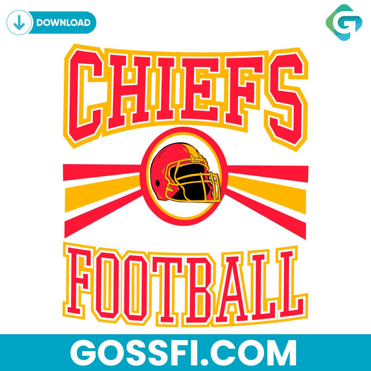Retro Chiefs Football Helmet Svg Digital Download - Gossfi.com