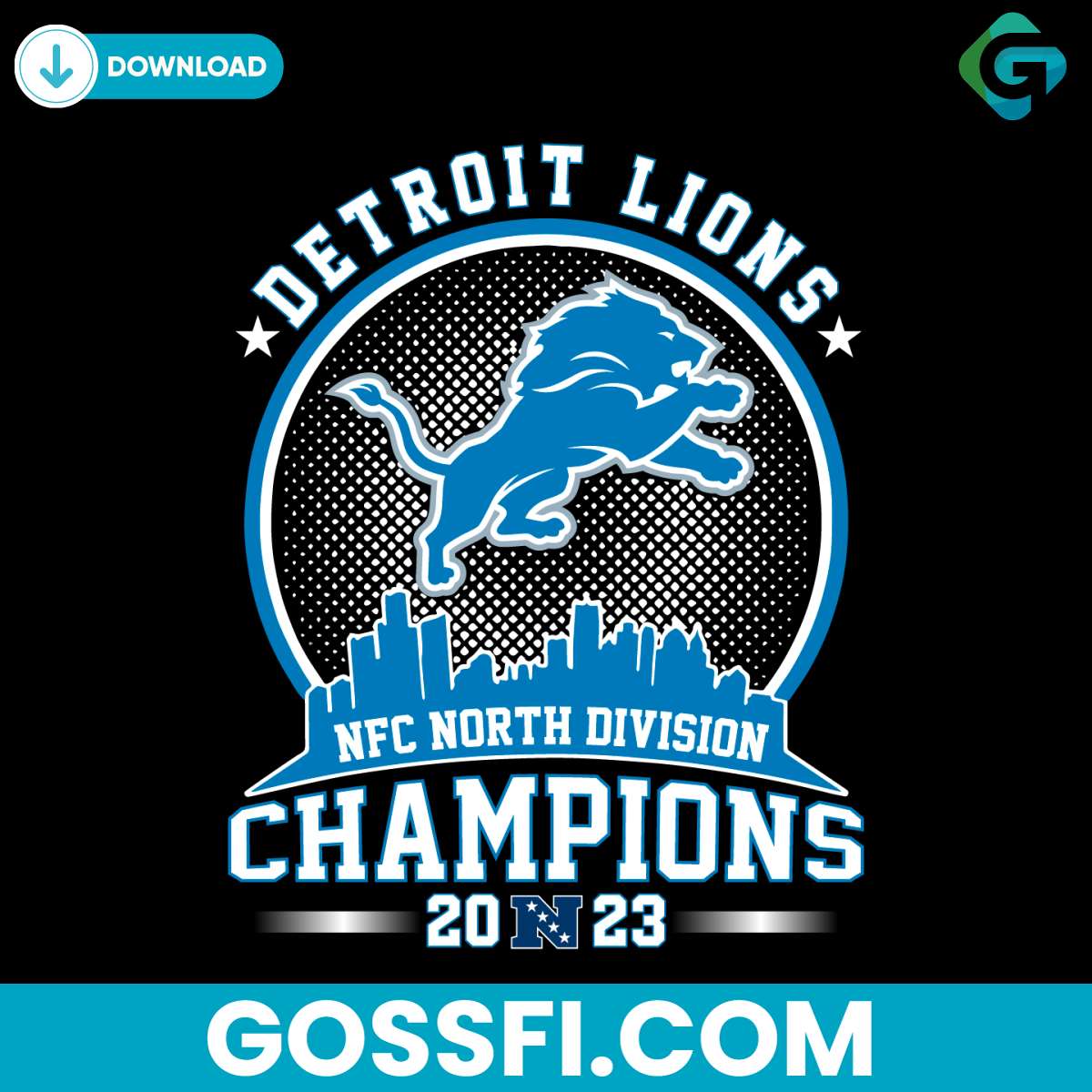 Detroit Lions 2023 NFC North Division Champions Svg - Gossfi.com