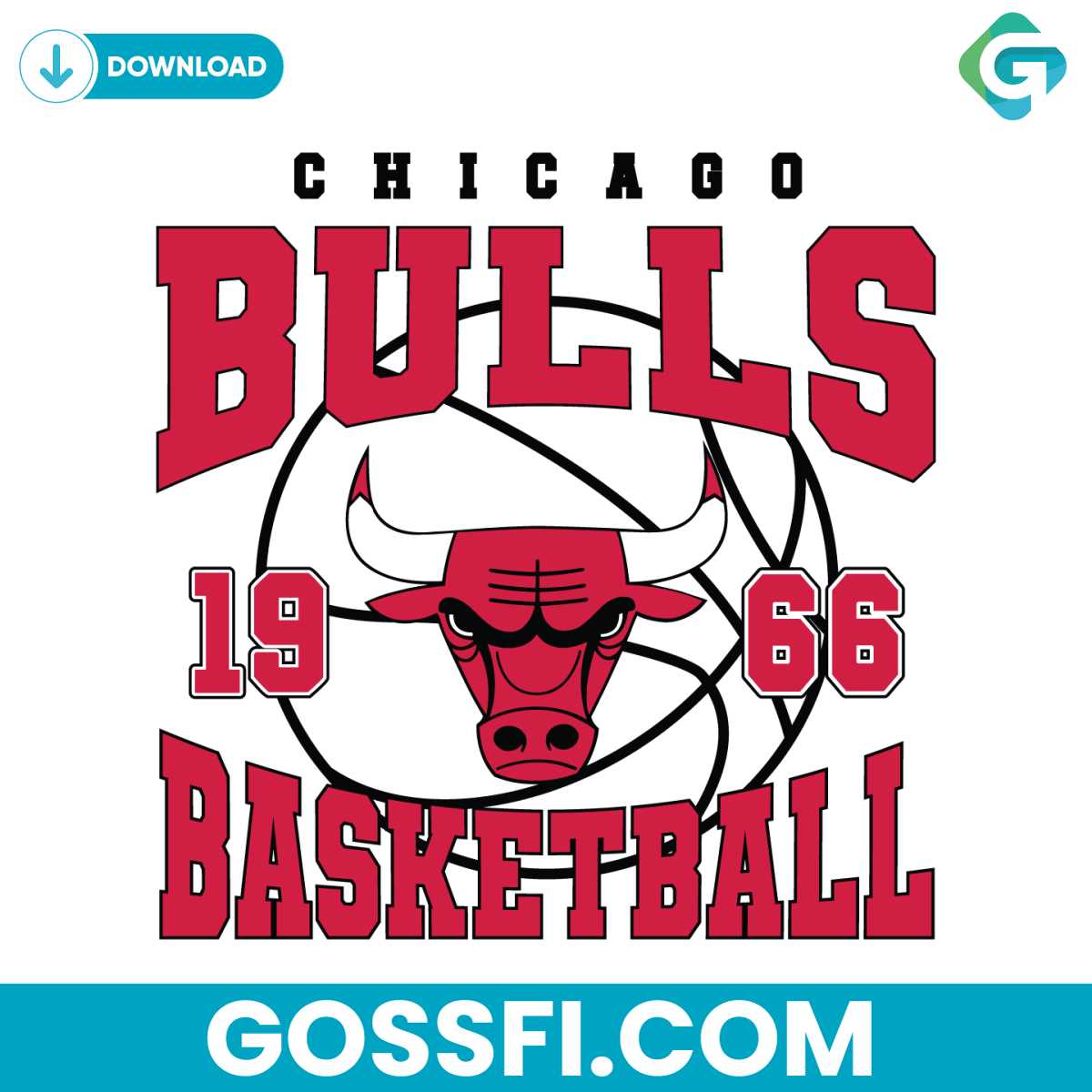 Vintage Chicago Bulls 1966 Basketball Svg - Gossfi.com