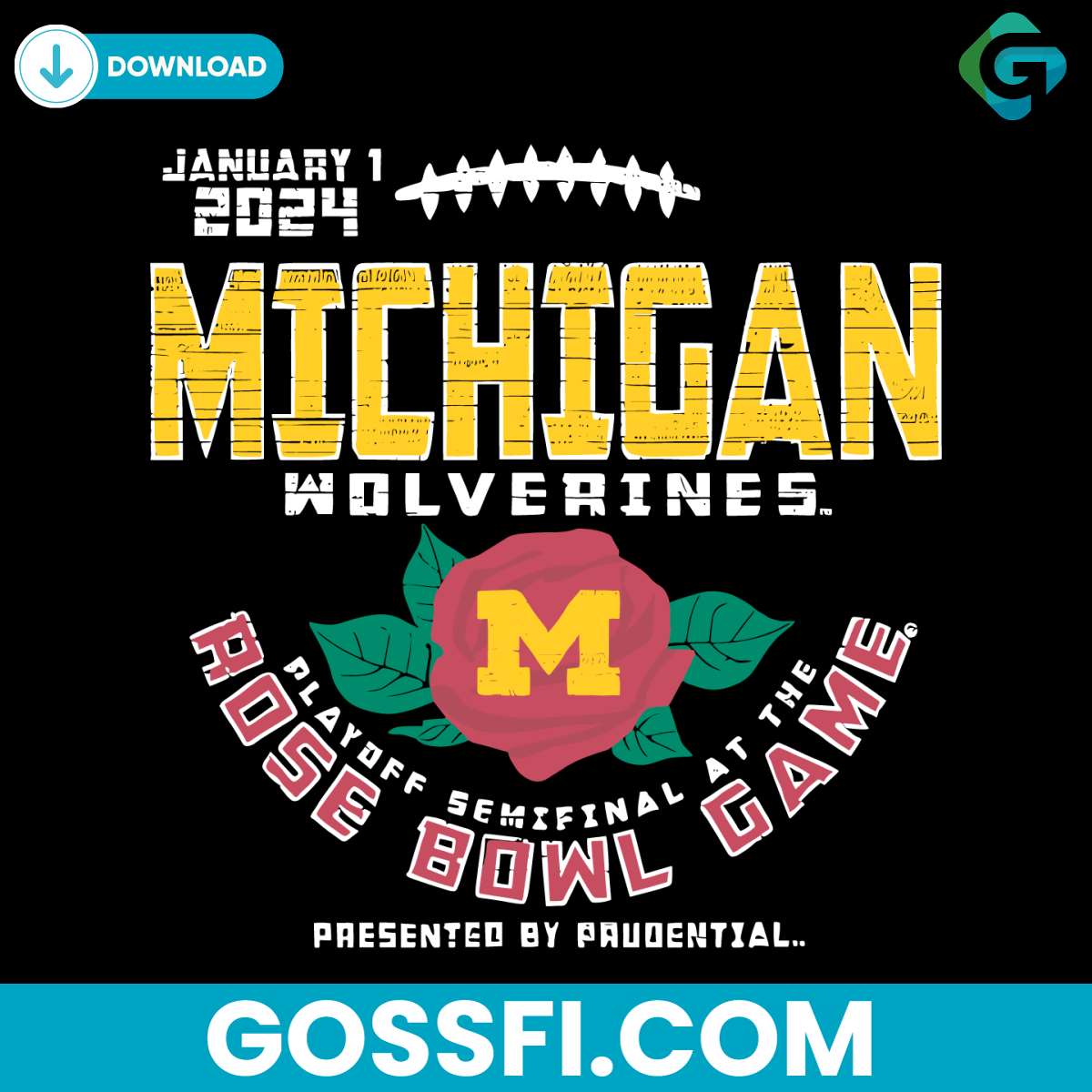 Rose Bowl Champions Michigan Wolverines NCAA Svg - Gossfi.com