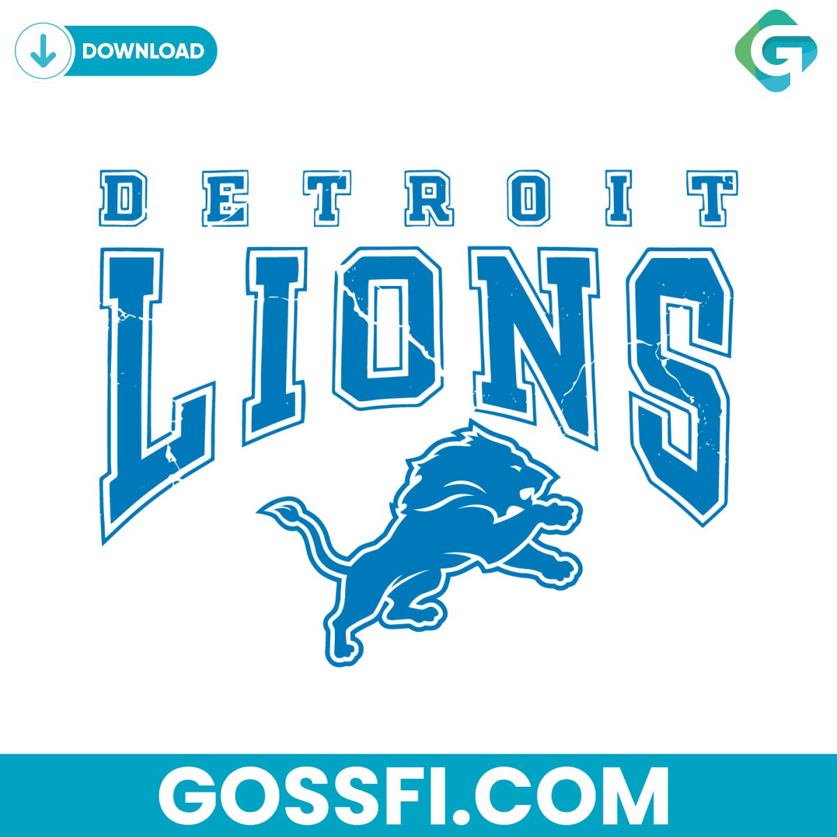 Retro Detroit Lions Football NFL Svg Digital Download - Gossfi.com