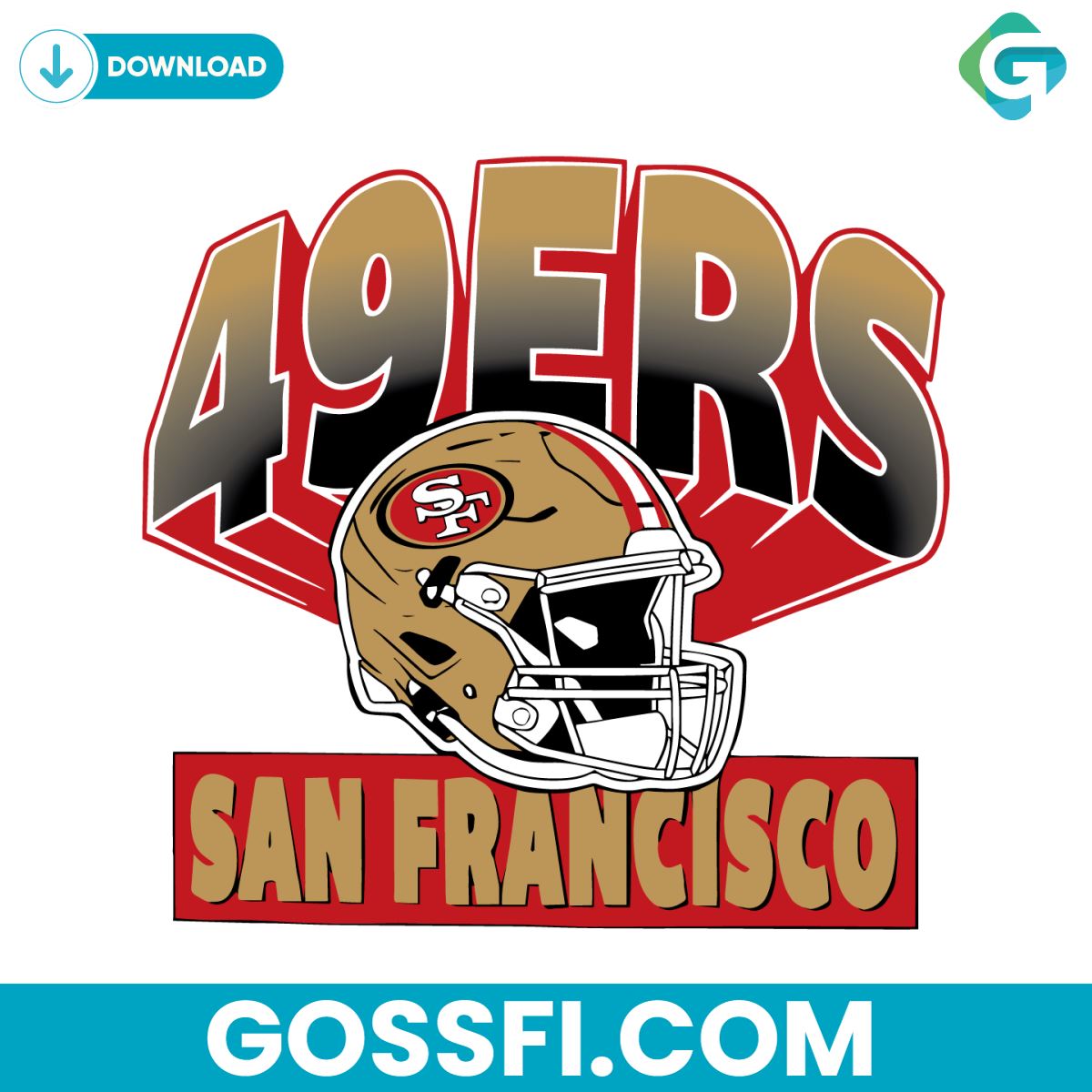 49ers San Francisco Helmet Svg Digital Download - Gossfi.com