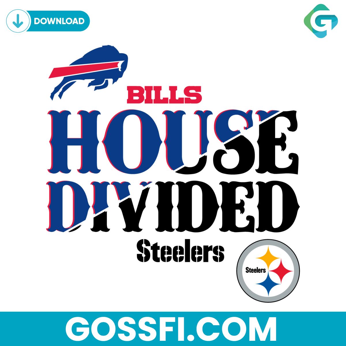 Digital Gridiron Rivalry: Buffalo Bills Svg vs. Pittsburgh Steelers Svg ...