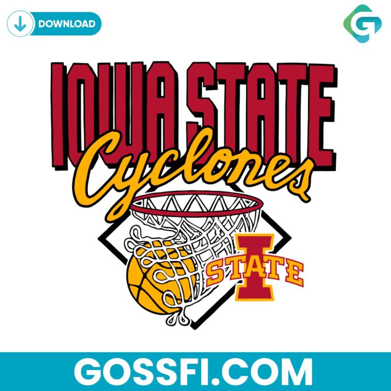 Retro Iowa State Cyclones Basketball NCAA Team Svg - Gossfi.com