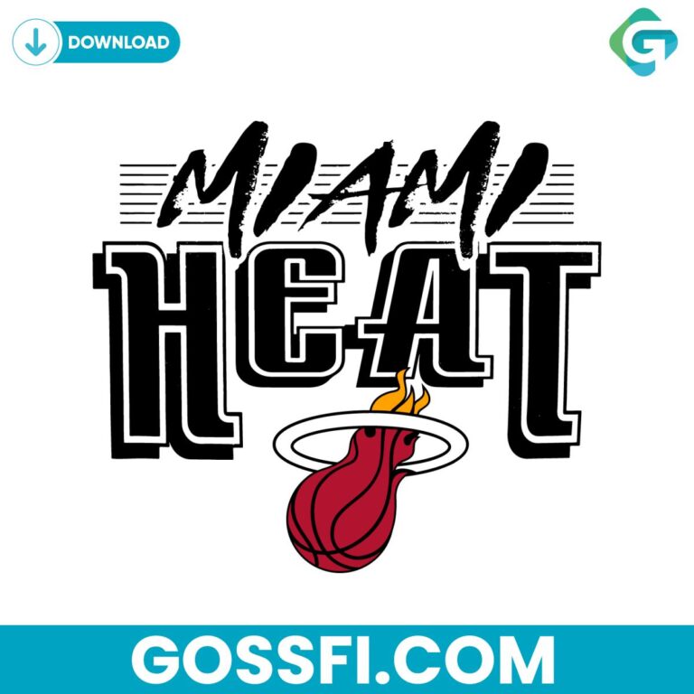 Miami Heat Retro Basketball NBA Svg Digital Download - Gossfi.com